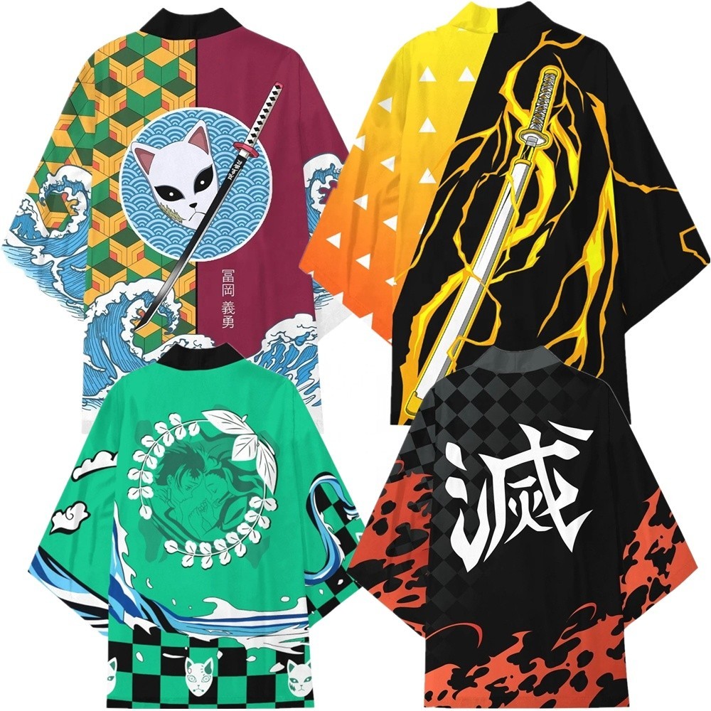 Anime Demon Slayer Agatsuma Zenitsu Kamado Tanjirou Kisatsutai Cosplay ...