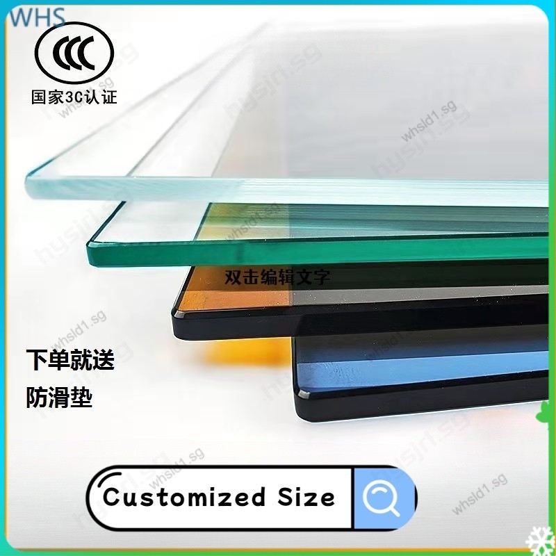 Tempered glass tabletop coffee table TV cabinet dining table top round ...