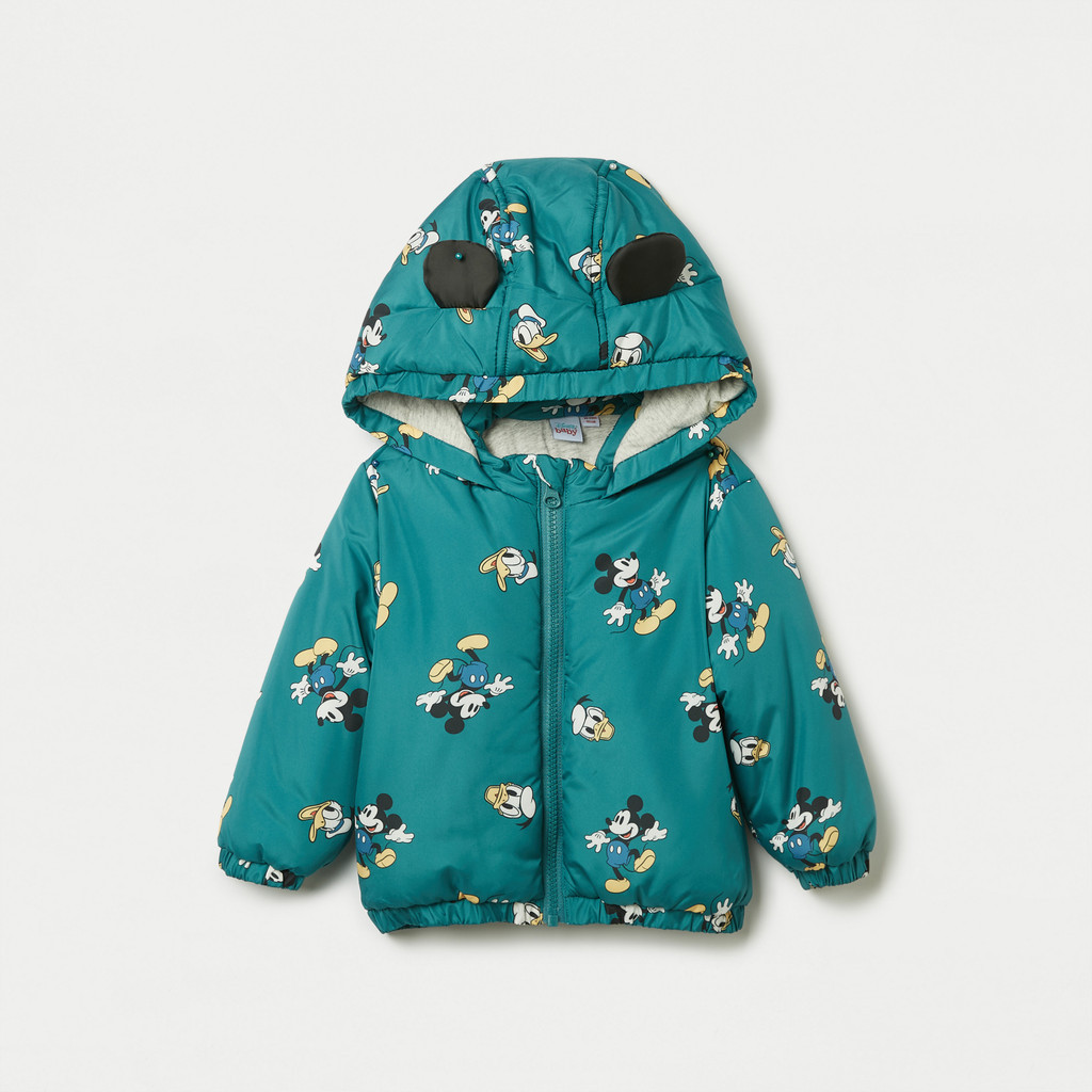 Disney All-Over Mickey Mouse and Donald Duck Print Hooded Jacket ...