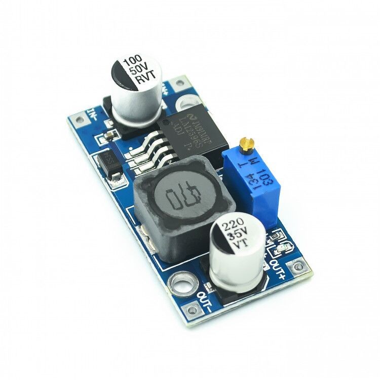 DC-DC step-down power module 3A adjustable step-down module LM2596 voltage regulator 24V to 12V ...