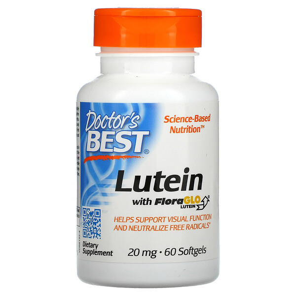 Doctor's Best, Lutein with FloraGlo Lutein, 20 mg, 60 Softgels | Shopee ...