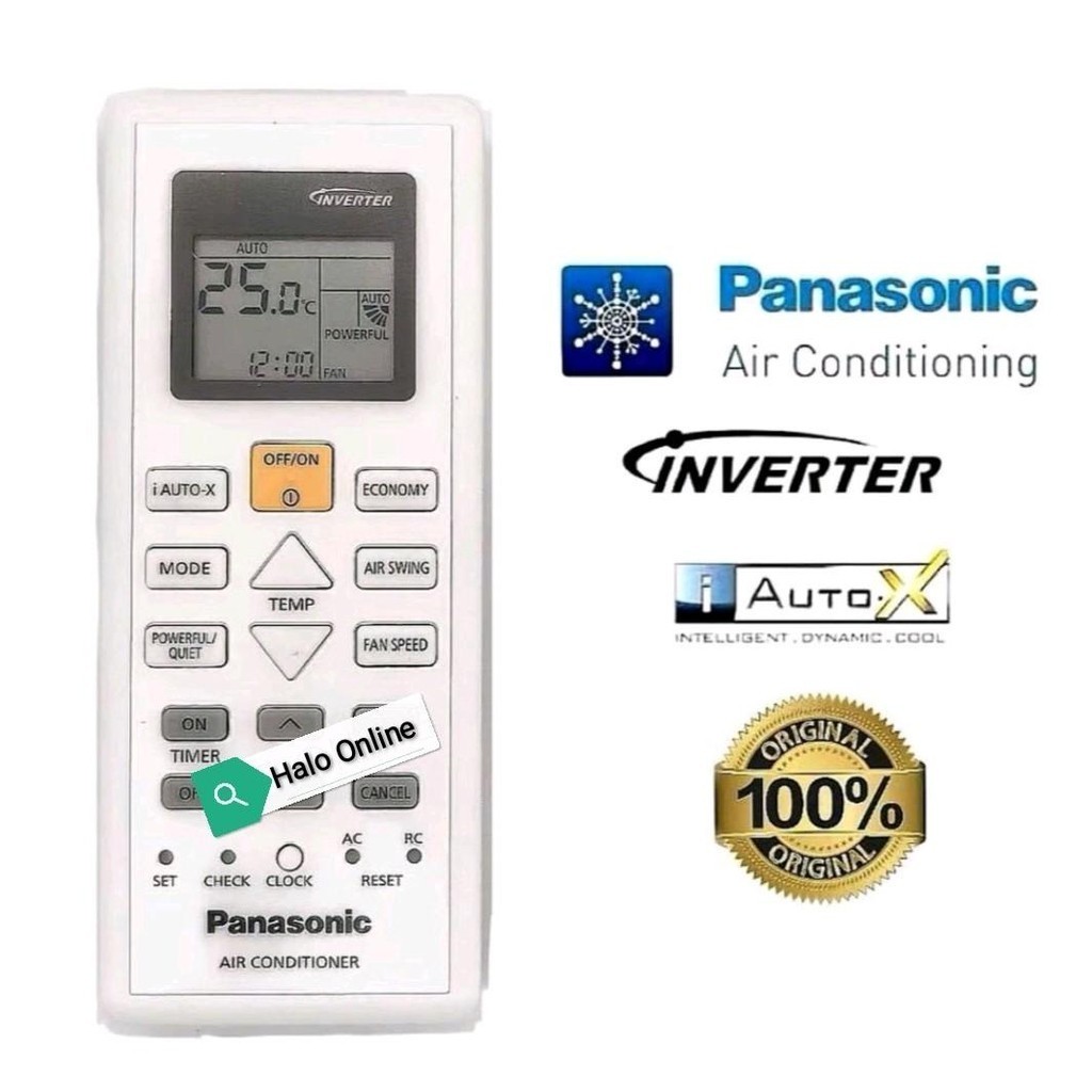 Original Panasonic i AUTO-X Air Conditioner remote control (INVERTER ...