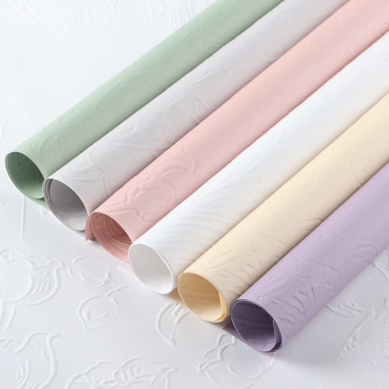 10Pcs 53x40cm 3D Embossed Flower Wrapping Paper Art Paper Flower ...