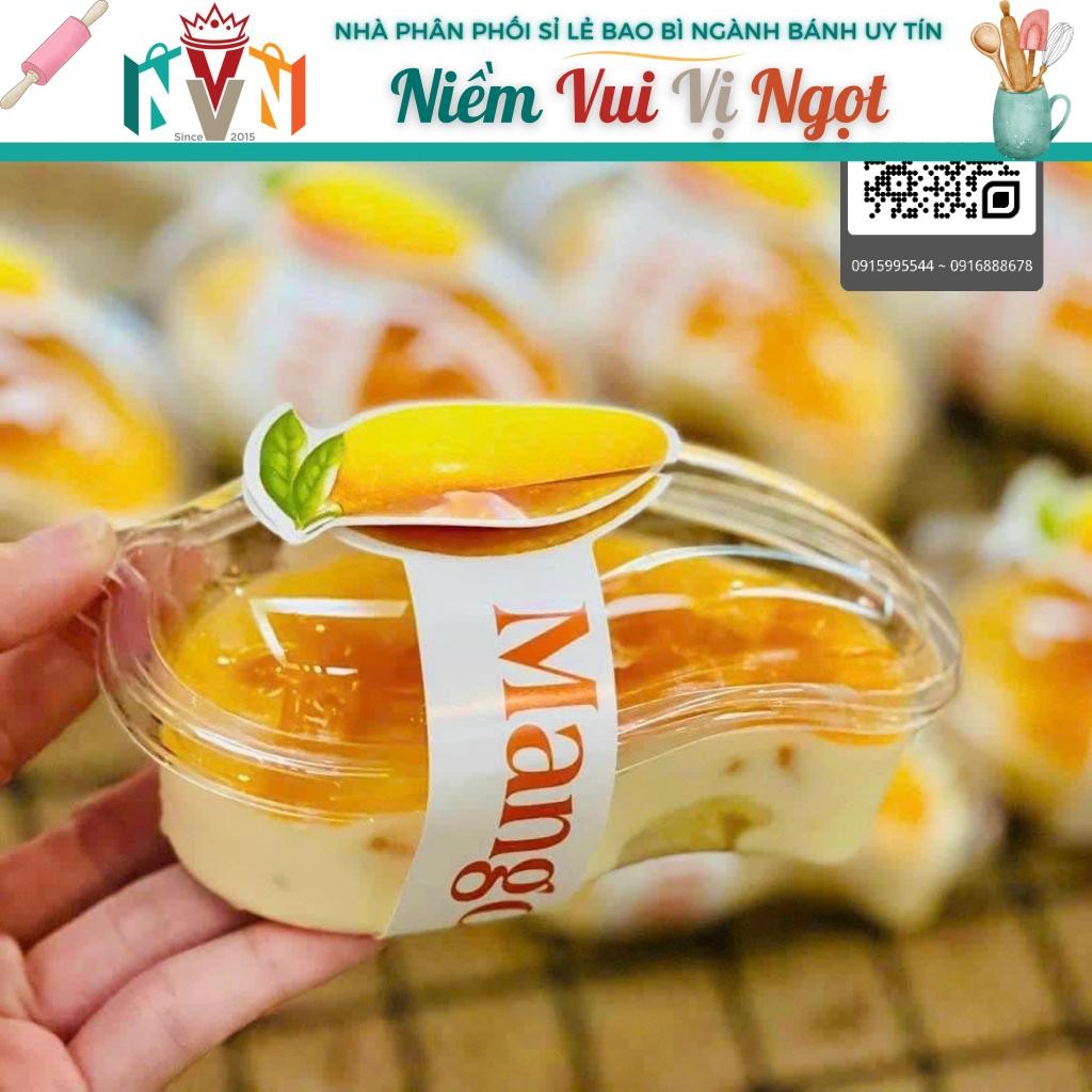 50 Plastic Boxes for Mango Sticky Rice, Mango Shaped Box, Mango Mousse ...