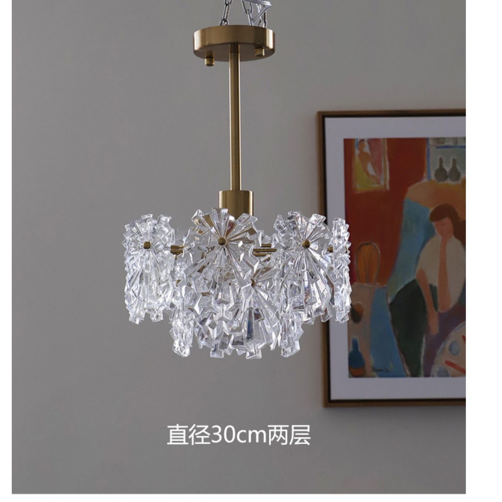 French Entry Lux Living Room Chandelier Middle Ancient Snowflake Glass ...