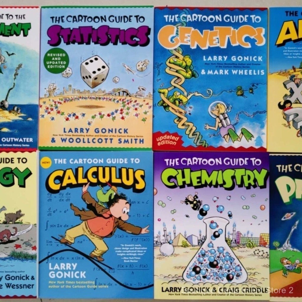 Funny Science Comics English 8Book The Cartoon Guide to D09G | Shopee ...