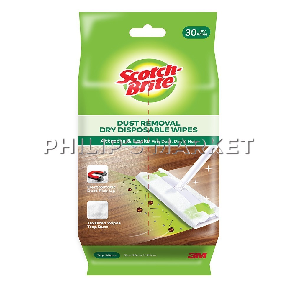 3M™ Scotch-Brite™ Easy Sweeper Plus Dry Disposable Paper Wiper Refills ...
