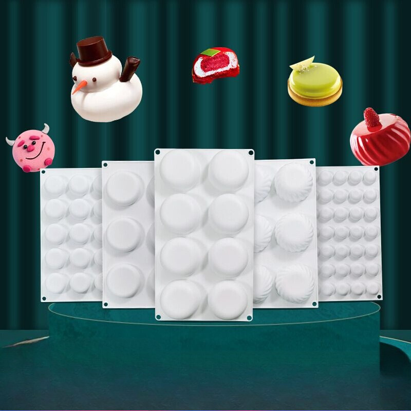 8 in 15 in 15 Flat Round Mousse Cake Mold French Dessert Glaze Mousse ...