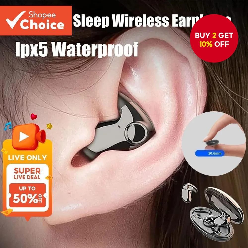 Mini Sleep Earbuds Wireless Noise Reduction Earphone Bluetooth 5.3 TWS ...