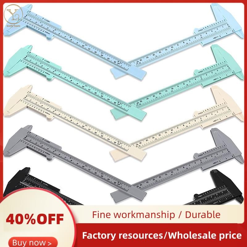 10 Pcs 150 mm Mini Plastic Caliper Vernier Caliper Double Scale Sliding Gauge Measuring Tool for ...