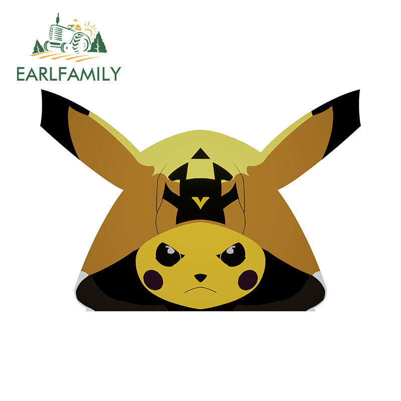 Earlfamily 13cm x 9cm Cool Pikachu Car Sticker Fashion Guitar ...