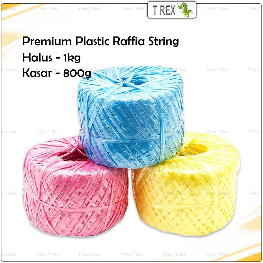 Premium Plastic Raffia String / Rope / Tali Rafia Plastik Halus Kasar ...