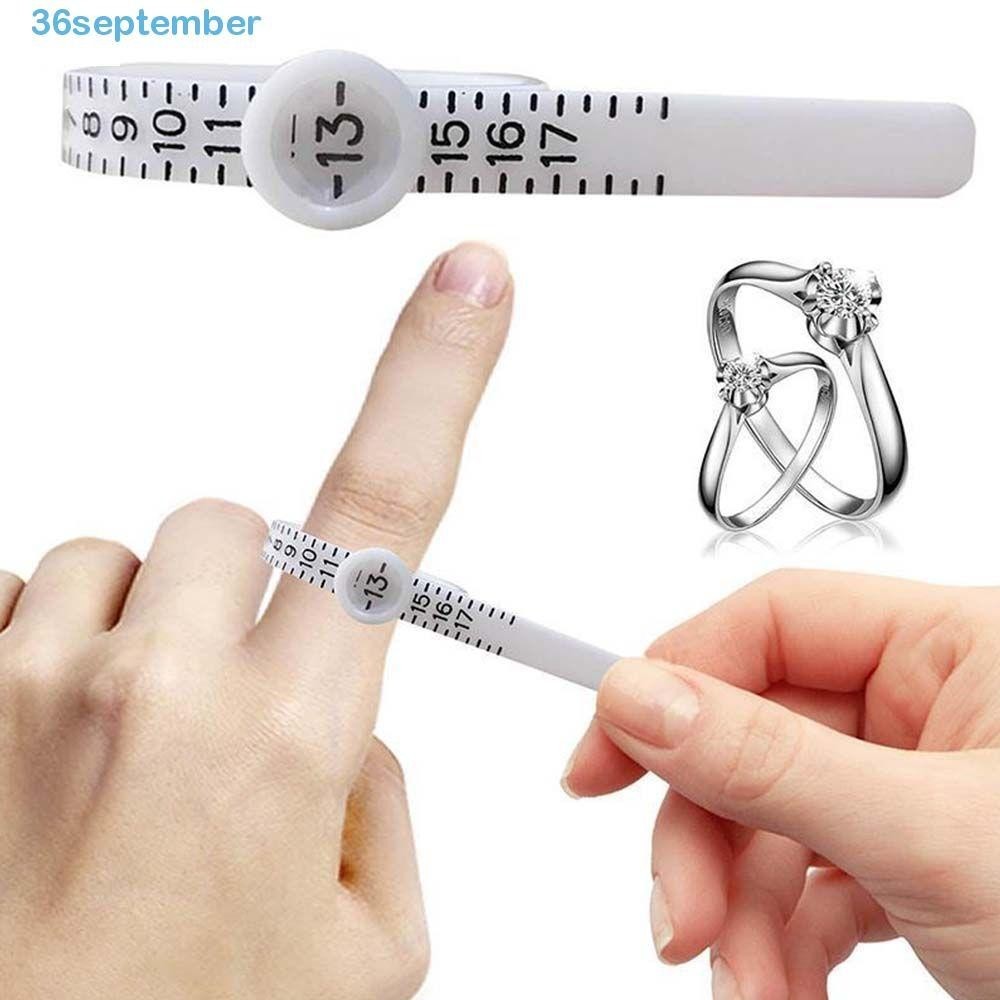 SEPTEMBER Ring Sizer Reusable Black White Ring Measurer Ring Sizing ...