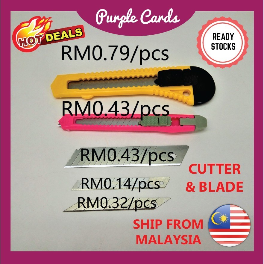 Utility Knife Cutter / Cutter Blade / Cutter Knife / Pisau Pemotong ...