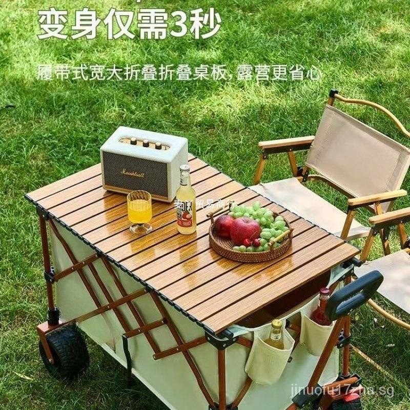 Outdoor Camper Push up Portable Camping Cart Outdoor Camp Car Folding ...