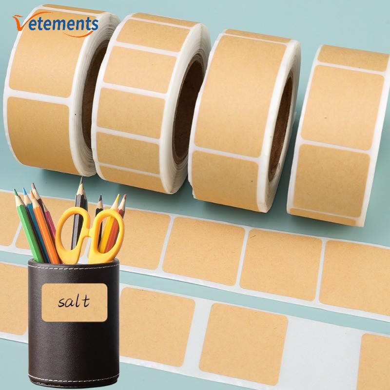 800Pcs/Set Handwriten Classfication Name Tags - Blank Brown Kraft Paper ...