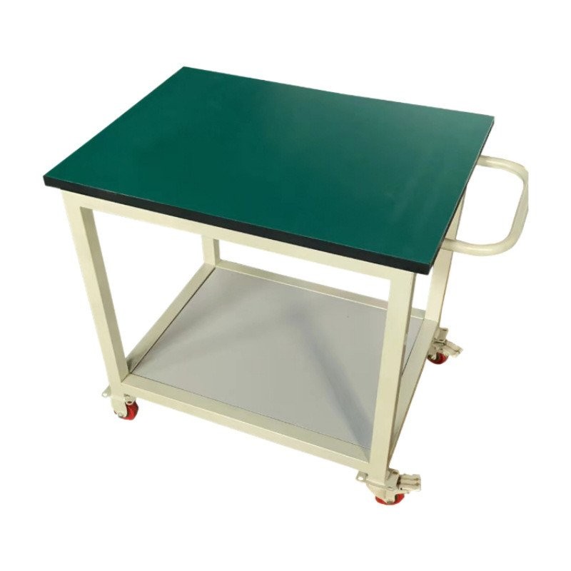 Anti-Static Double Layer Trolley with Drawer Turnover Trolley Multi ...