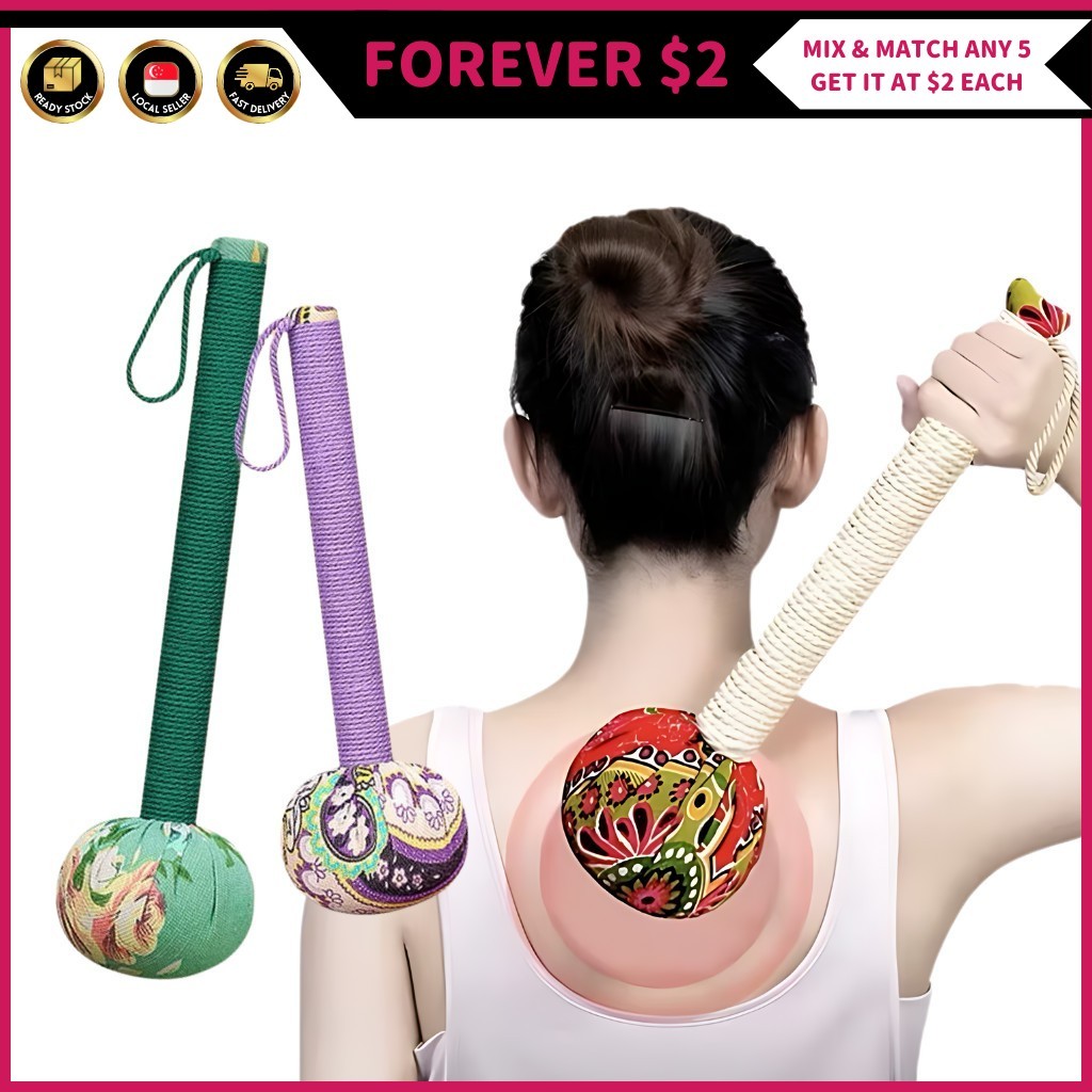 (FOREVER $2) Wormwood Meridian Massage Hammer Back Massager Knock Stick ...