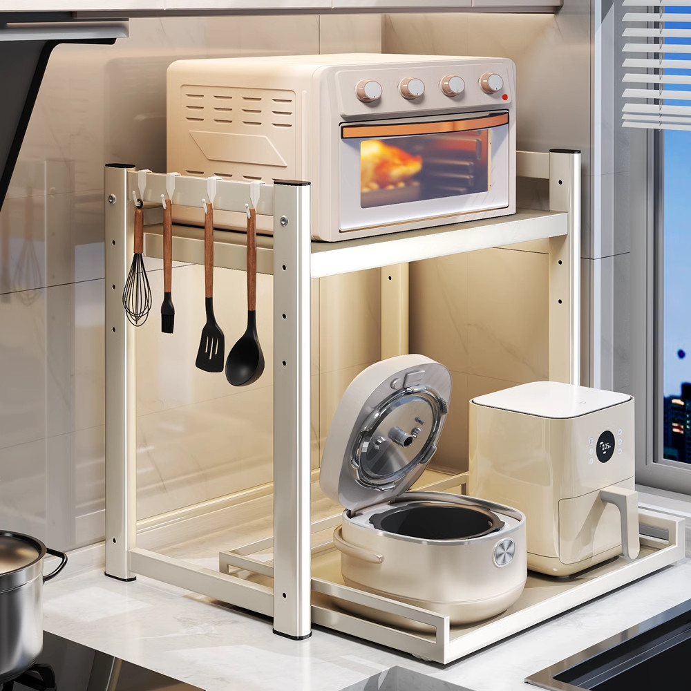 SgSELLERT Household Microwave Oven Storage Rack Kitchen Rice Cooker ...