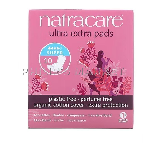 Natracare Ultra Extra Pads With Organic Cotton Cover (Super With Wings ...