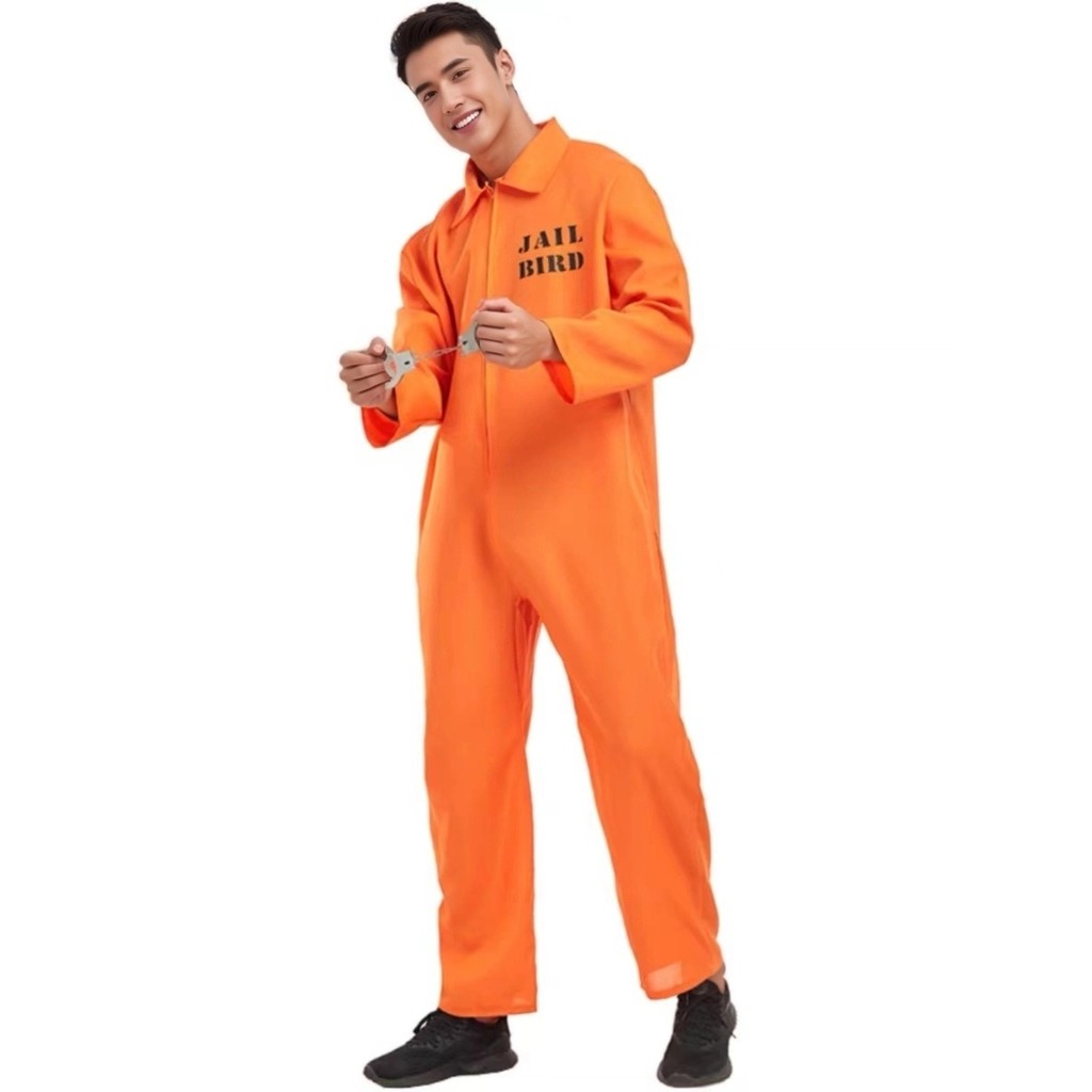 Halloween prisoner costume Orange prisoner outfit Jumpsuit Prisoner ...