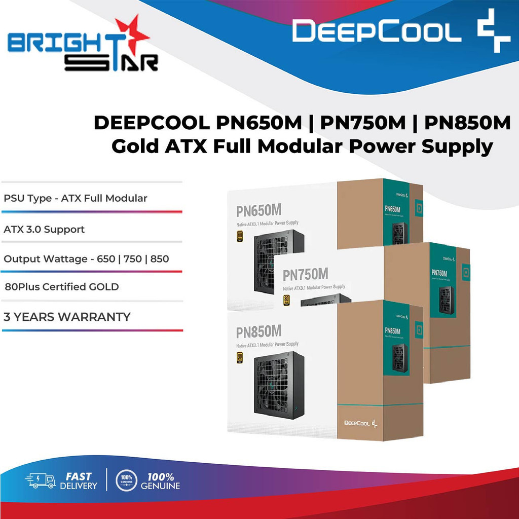 DEEPCOOL PN650M | PN750M | PN850M Gold ATX Full Modular Power Supply ...