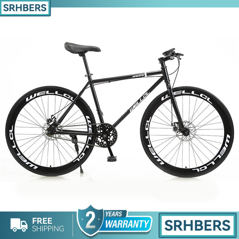 SR Fixie Bike/ 26 Inch Road Bike/ Dual Disc Brake Lightweight City Bike ...