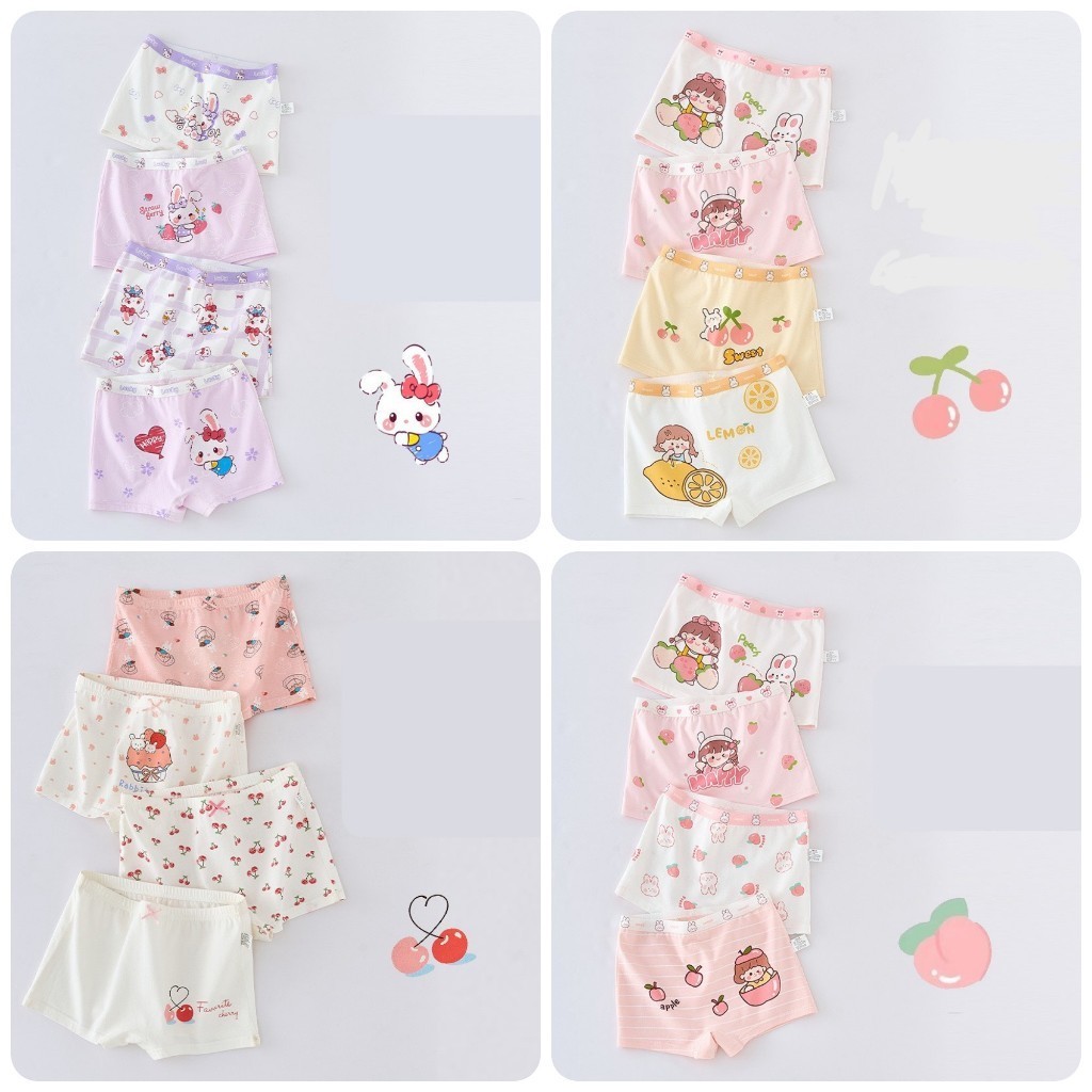 Set of 4 pairs of Chip pants for girls with thigh/cross-fit shape with ...