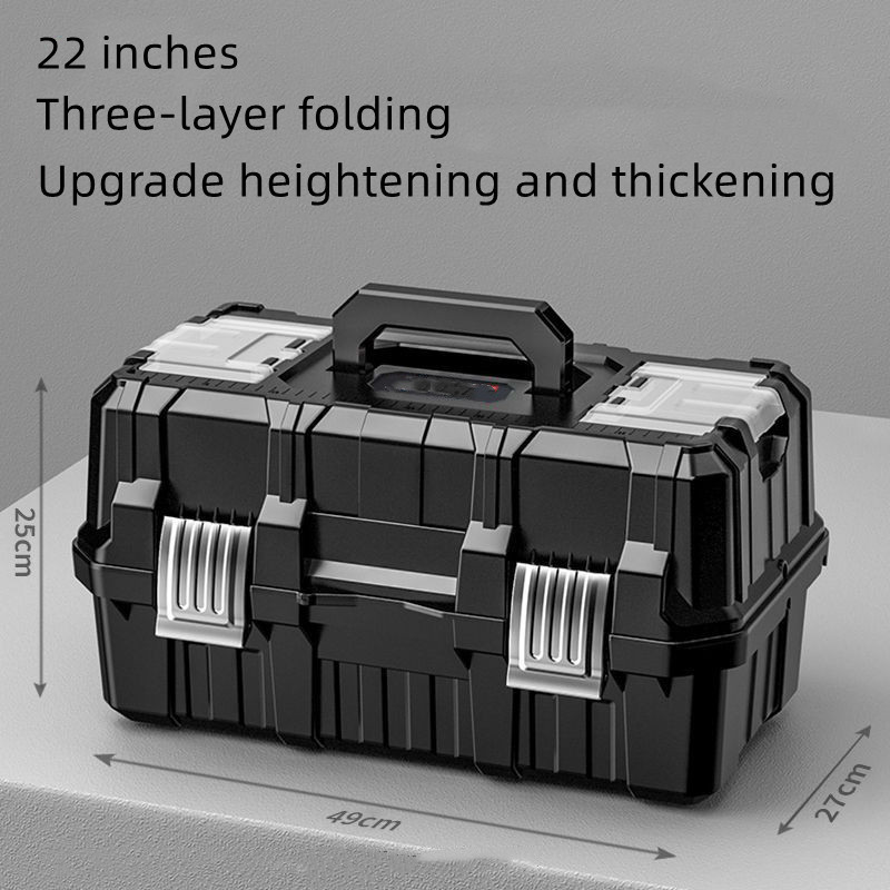 Three -Layer Toolbox Folding Multifunctional Storage Box Hand -Type ...