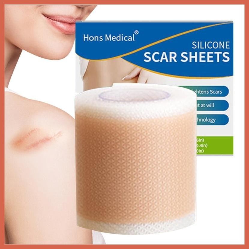 Silicone Tape For Scars 1.57x19 Inches Scar Sheets Soft Silicone Scar ...