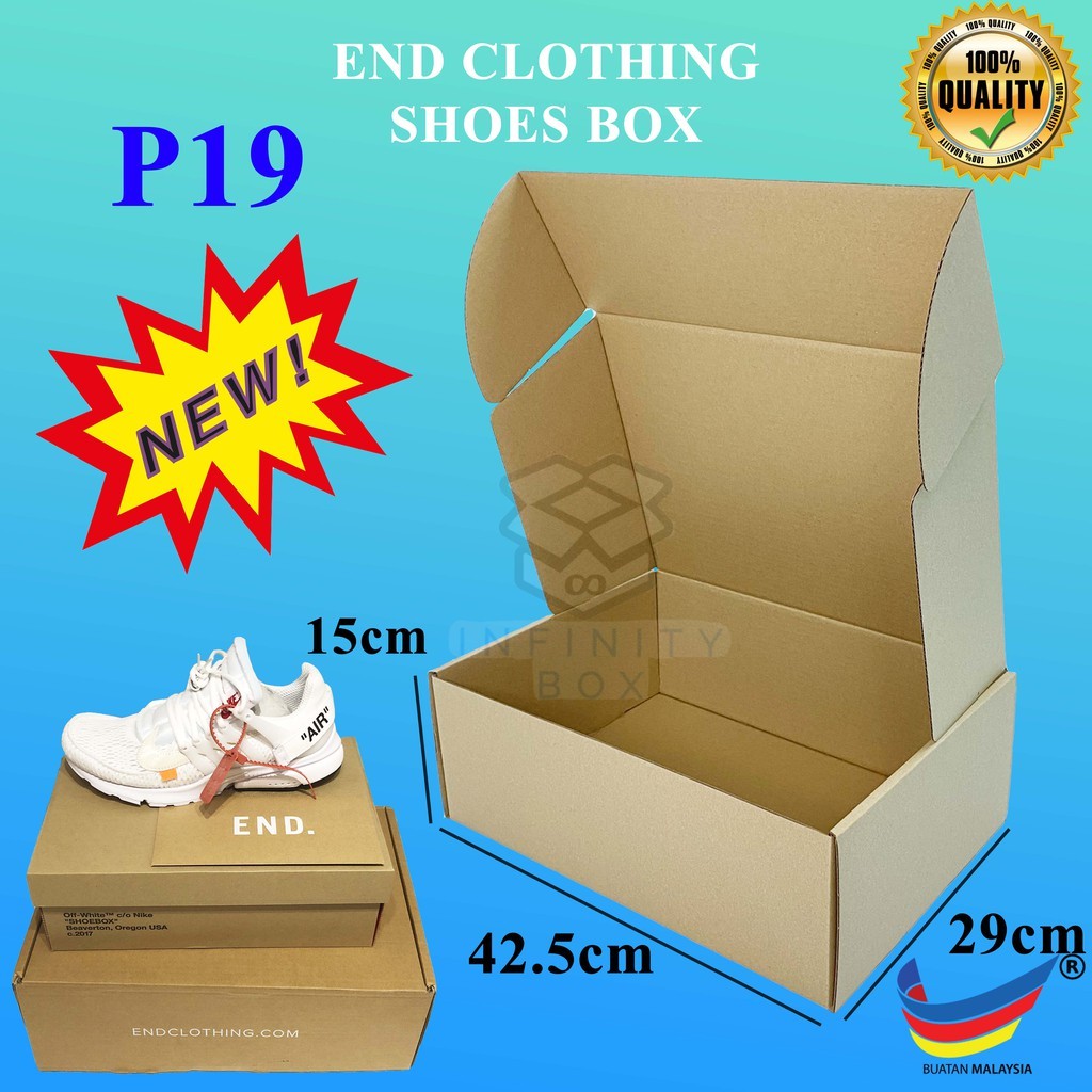 SHOES BOX - END CLOTHING BOX - SAME SIZE | Shopee Singapore