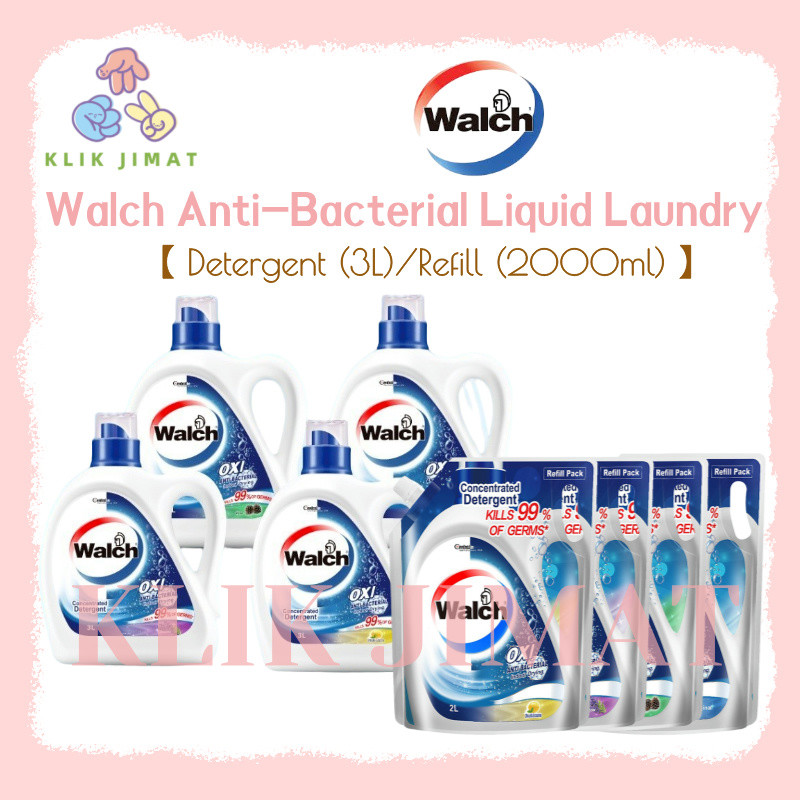 Walch OXI Clean Anti-Bacterial Concentrated Detergent (3L) Refill ...