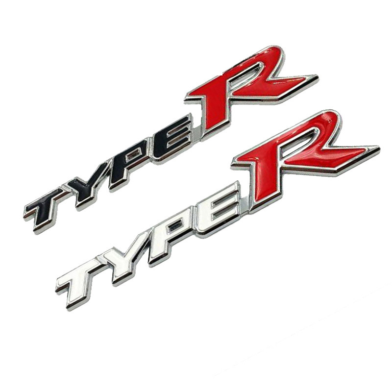 3d Metal Car Sticker Auto Badge Emblem Type R Logo Decal For Honda ...