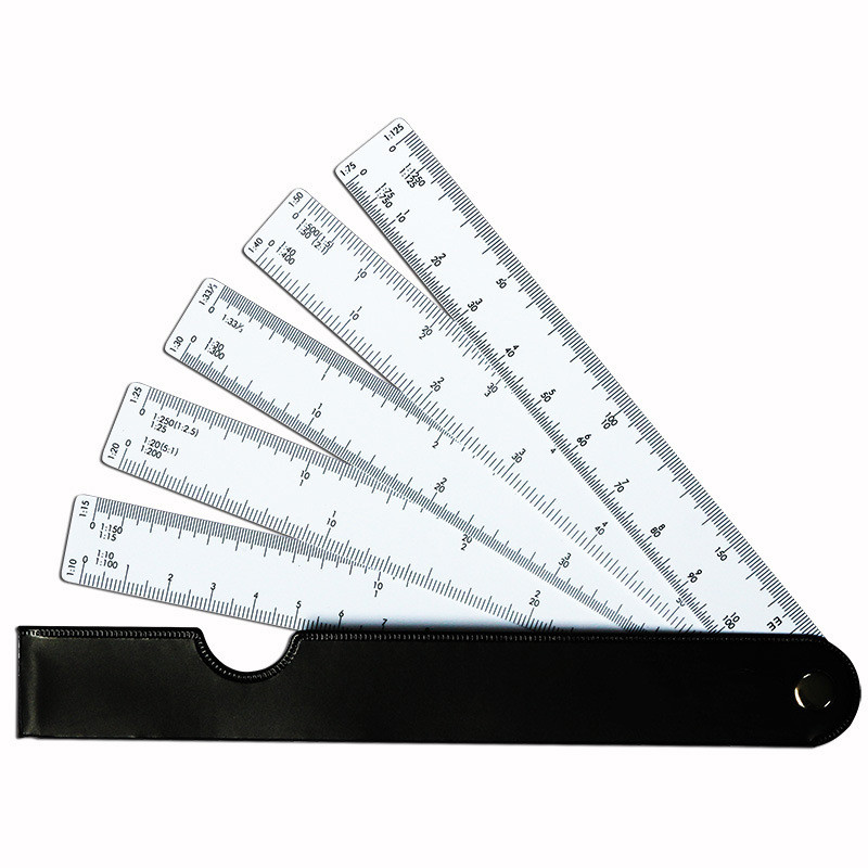 1pc Multifunctional Drawing Scale Ruler Fan Scale Interior Design ...
