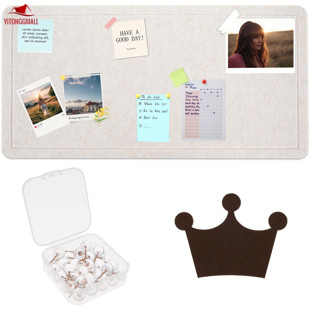 Felt Bulletin Board Foldable Cork Board Adhesive Felt Pin Board No ...