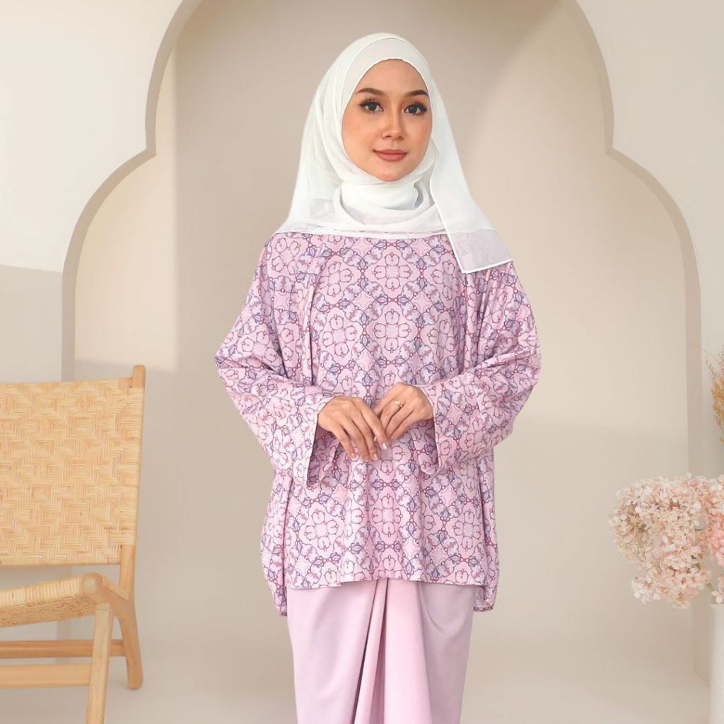 ZOE ARISSA Baju Kurung Moden Raya 2024 Calista Pario Dress Baiduri ...