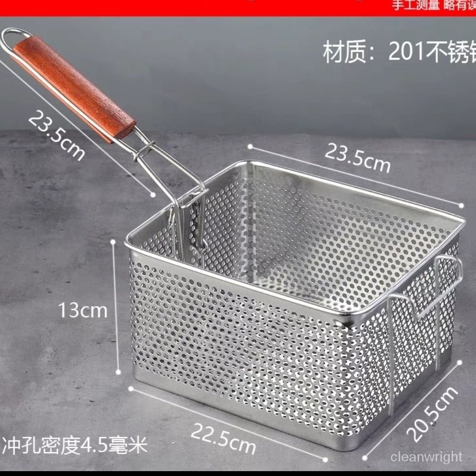 81Stainless Steel Frying Basket Fry Basket Fried Net Horizontal Bar ...