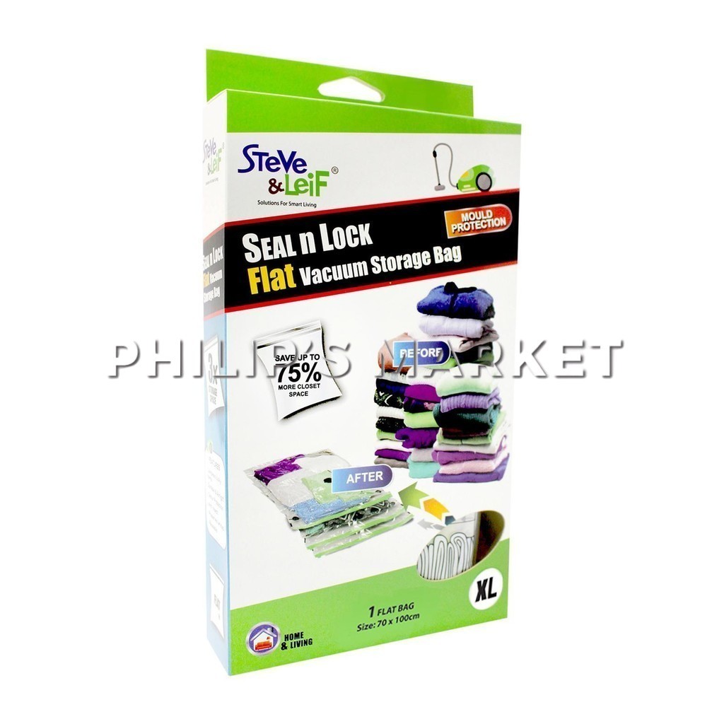 Steve & Leif Seal N Lock X Large Flat Vacuum Storage Bag (70cm x 100cm ...