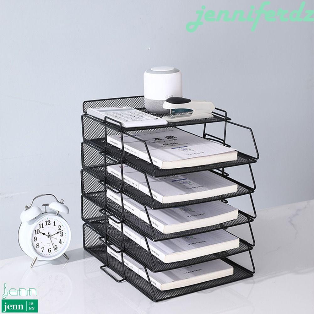 JENNIFERDZ Stackable File Rack, Desktop Organizer File Organizer A4 ...
