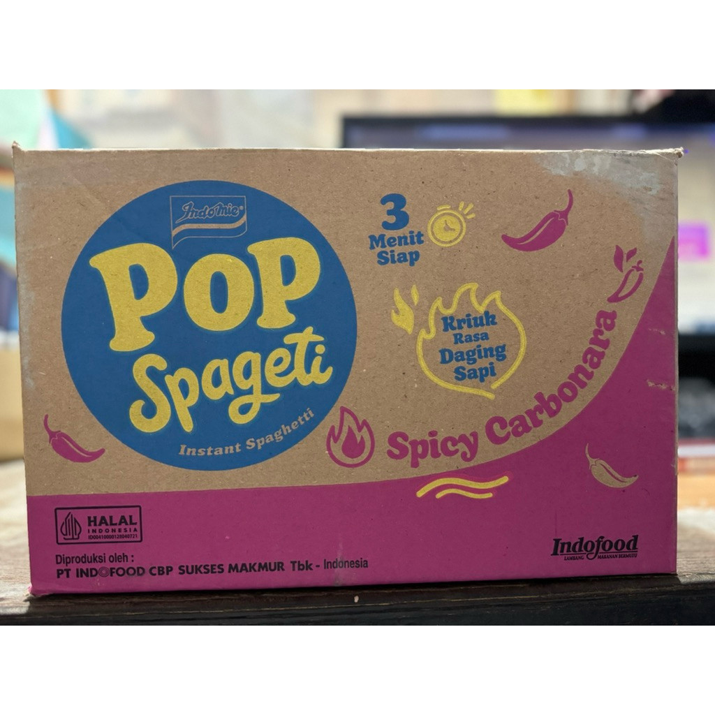 Indomie Pop Spaghetti 84gram @ 40 packs / 1 box | Shopee Singapore