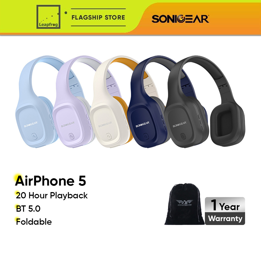 SonicGear Airphone 5 Headphone Bluetooth 5.0 | High Clarity | Strong ...