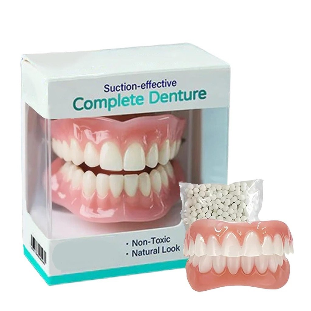 Suction-fit Complete Denture, Silicone Full Denture Set ...