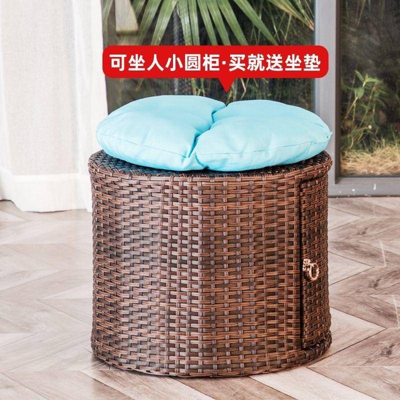 garden rattan cabinet, waterproof and sunscreen storage cabinet ...