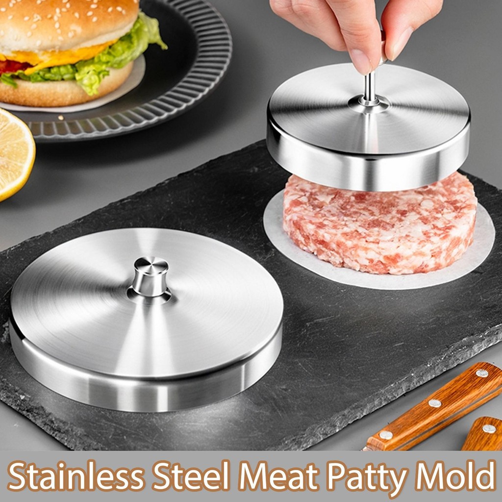 stainless steel meat mold Hamburger Patty Mold Stainless Steel Non ...