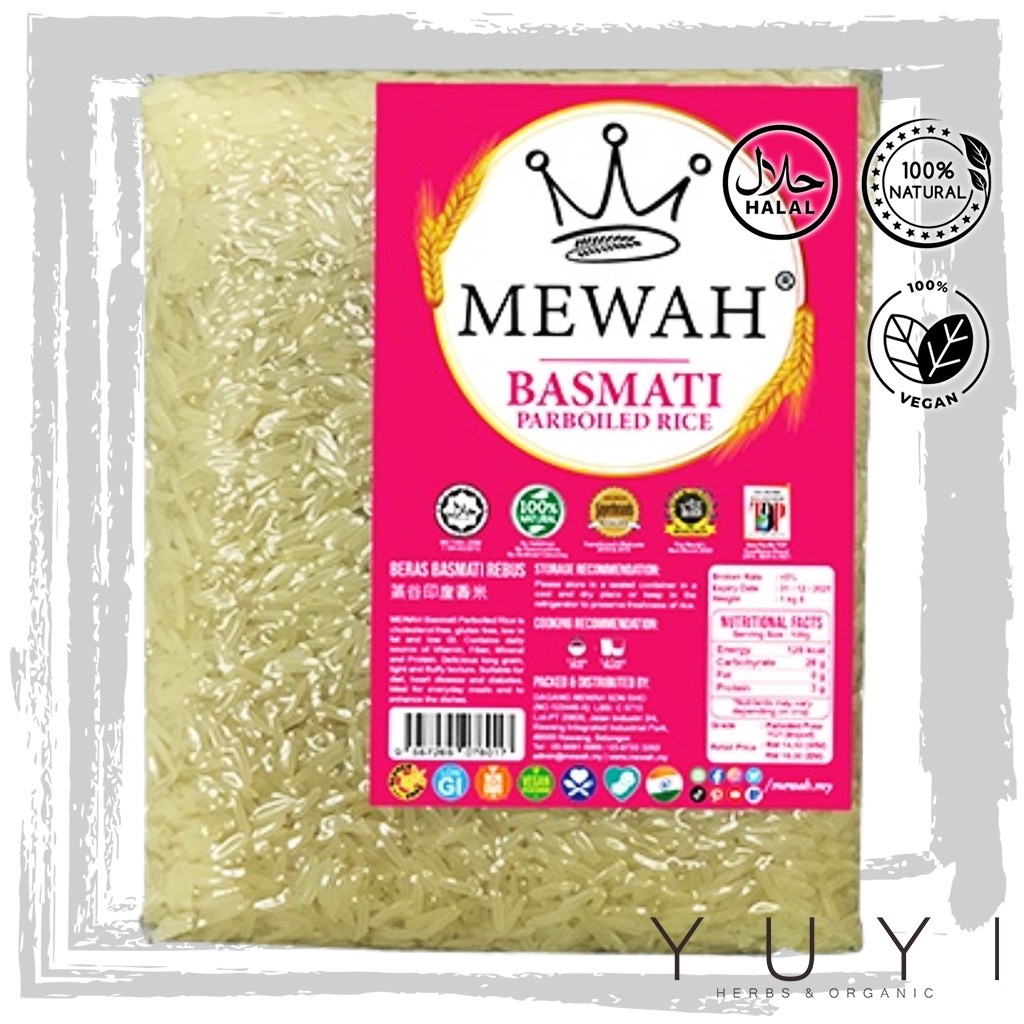 【Mewah】Basmati Parboiled Rice - 1kg | Shopee Singapore