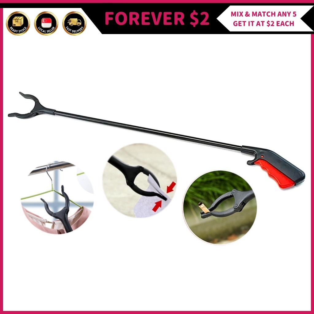 (FOREVER $2) 80cm Clothes Reacher Rubbish Picker Long Garbage Trash ...