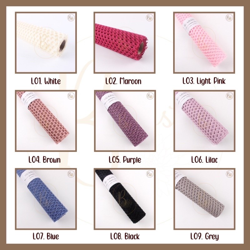 1 Roll Flower Bouquet Net Paper Korean Round Net Roll Mesh Polynet ...