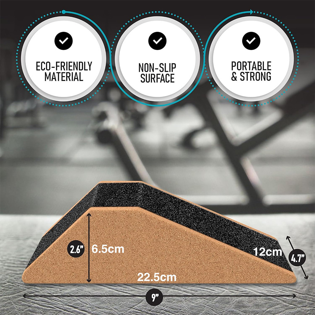 [Liberty2.sg] 2Pcs Squat Wedge Block Cork Slant Board Professional Ramp ...