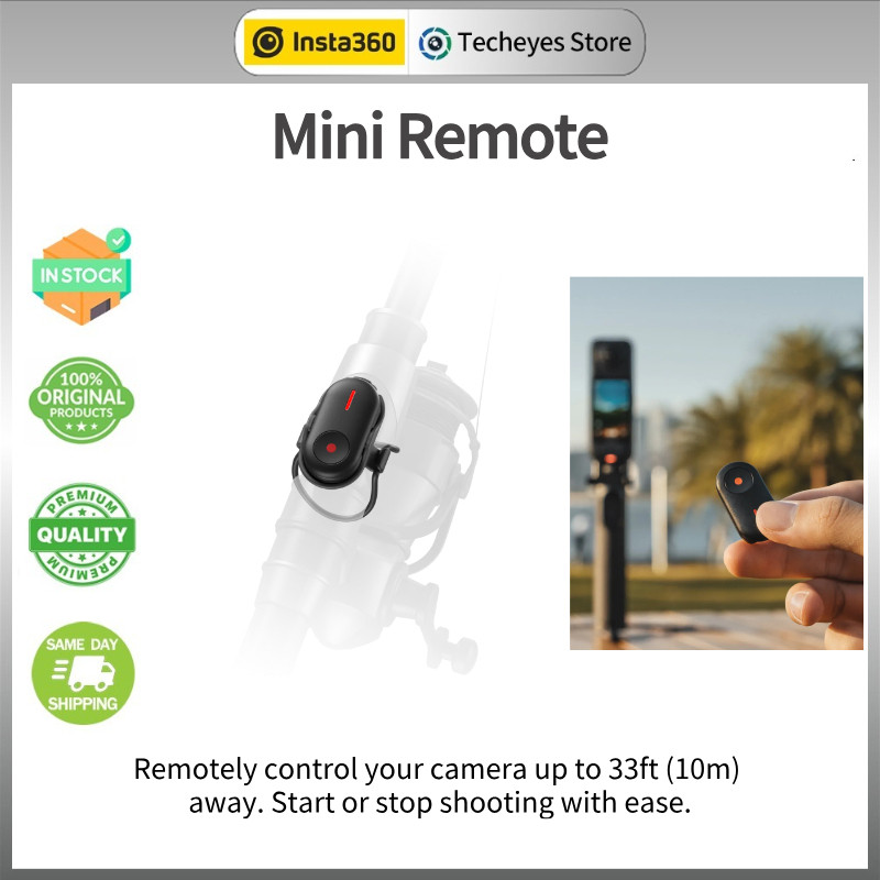 Insta360 Mini Remote for Insta360 X5、X4、Insta360 Ace Pro 2、GO 3S ...