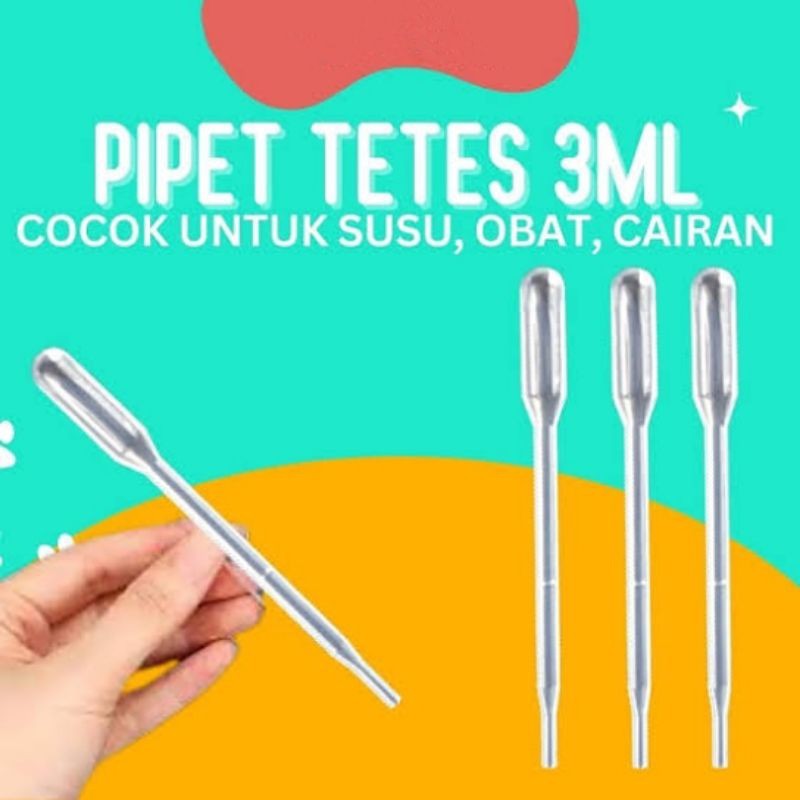 JJ Measuring Pipette Food Dropper Pipette Medicine Drink 3ml | Shopee ...
